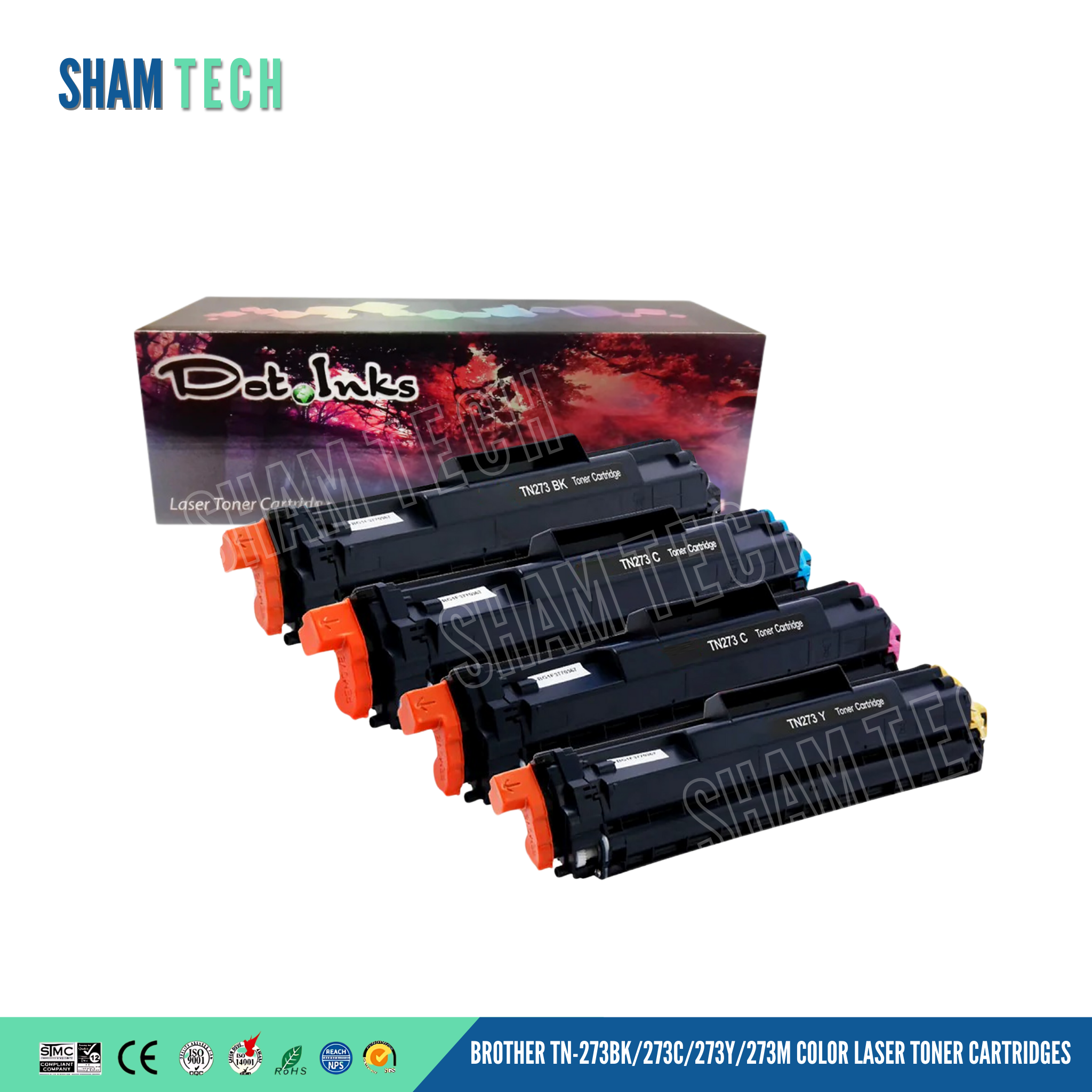 Compatible Brother TN-273BK/273C/273Y/273M Color Laser Toner Cartridge ...
